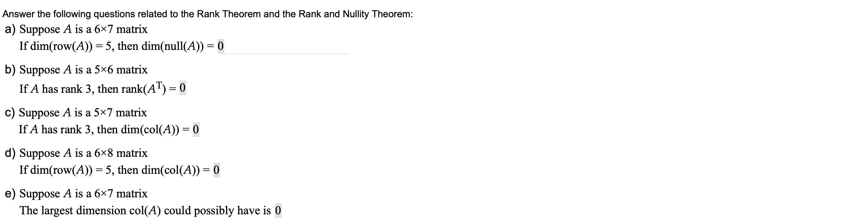 Solved Answer the following questions related to the Rank | Chegg.com
