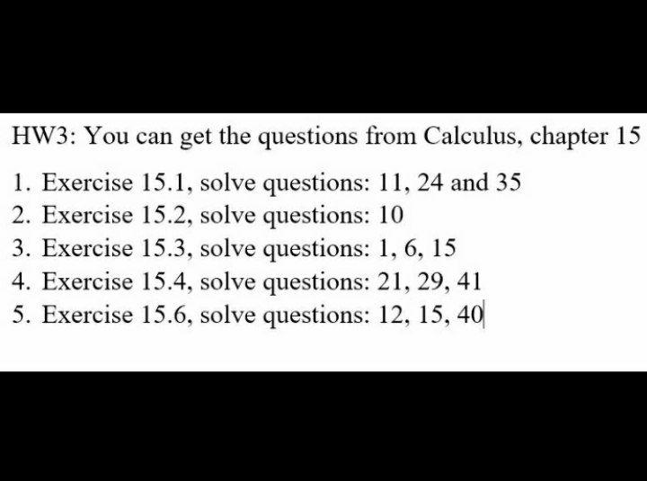 Solved HW3: You can get the questions from Calculus, chapter | Chegg.com