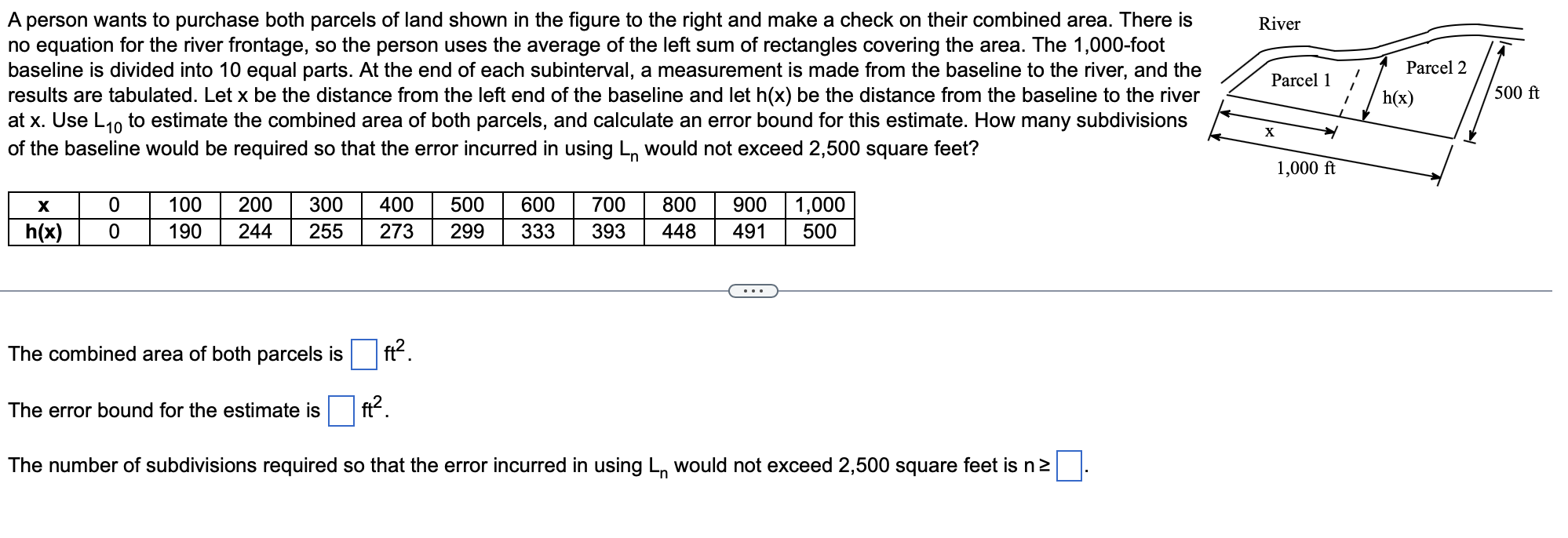 Solved A person wants to purchase both parcels of land shown | Chegg.com