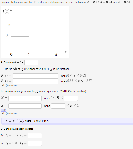 Solved Suppose that random variable \\( X \\) has the | Chegg.com