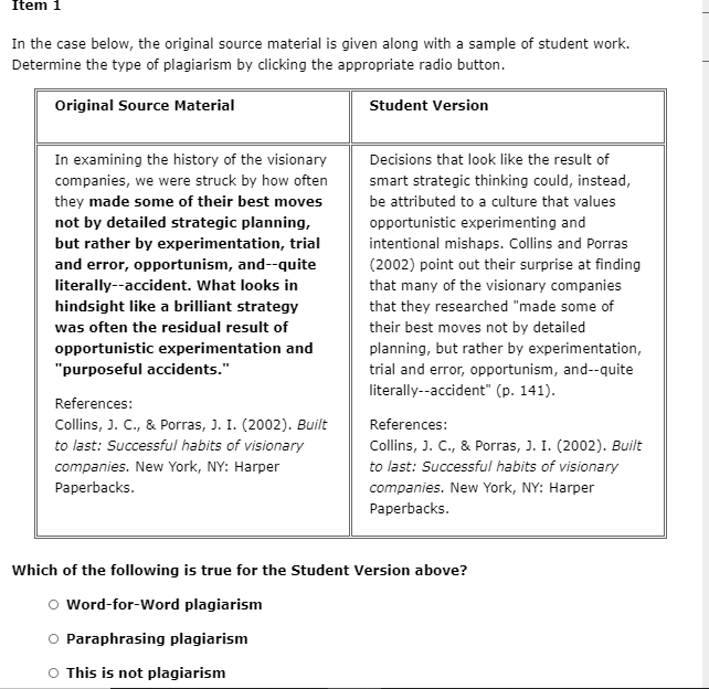 Solved Item 1 In the case below, the original source | Chegg.com