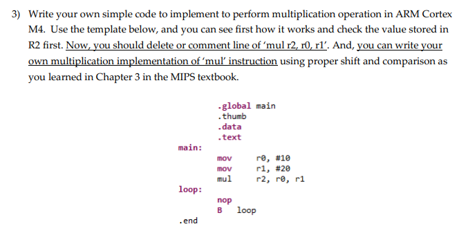 Write your own simple code to implement to perform | Chegg.com