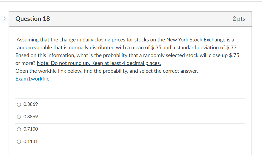 Solved 18. SHOW WORK IN EXCEL WORKSHeeT INCLUDING FORMULAS | Chegg.com