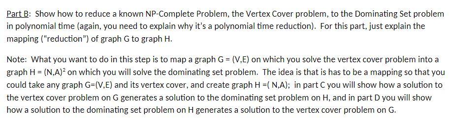 Solved [16 pts, 4 pts/part] A Dominating Set of size k for | Chegg.com