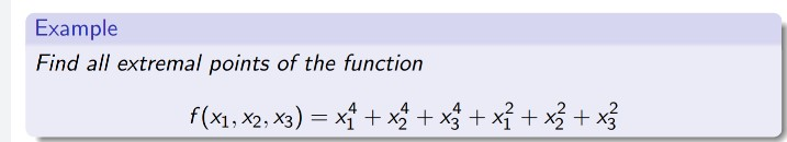 Solved Example Find all extremal points of the function (x1, | Chegg.com