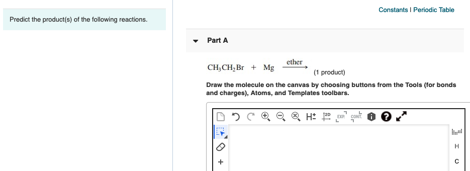 Solved Constants Periodic Table Predict the product(s) of | Chegg.com