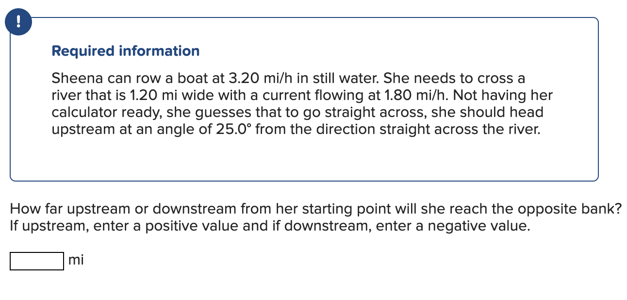 Solved Required information Sheena can row a boat at | Chegg.com