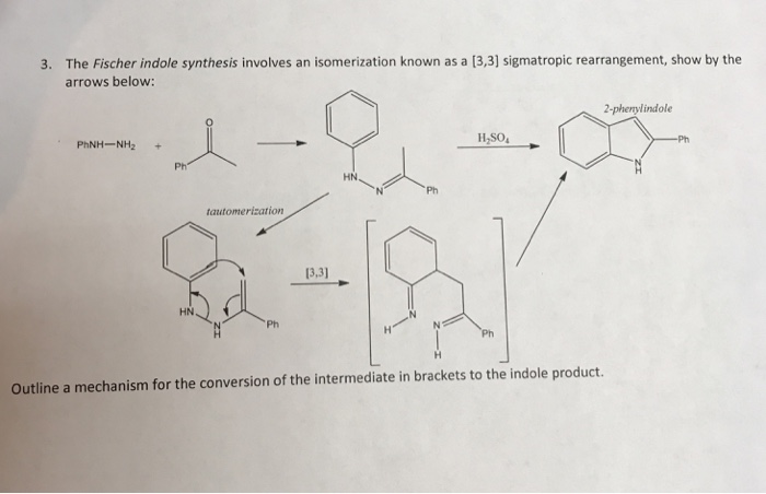 Solved The Fischer indole synthesis involves an | Chegg.com