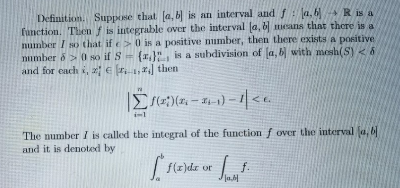 Solved Exercise 2.2. If f is integrable over the interval | Chegg.com