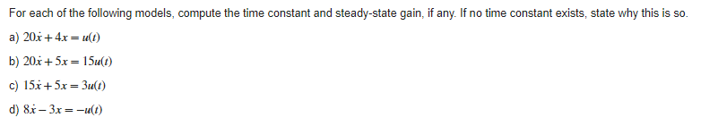 Solved For each of the following models, compute the time | Chegg.com