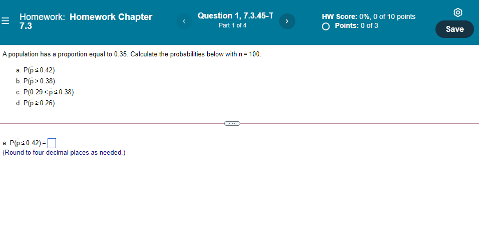 Solved Homework Homework Chapter 7 3 Question 1 7 3 45 T