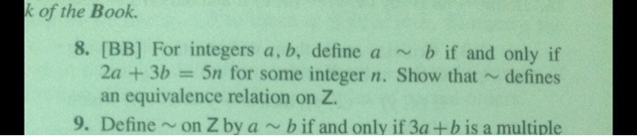 Solved 9. Define~ on Z by a ~b if and only if 3a +b is a | Chegg.com