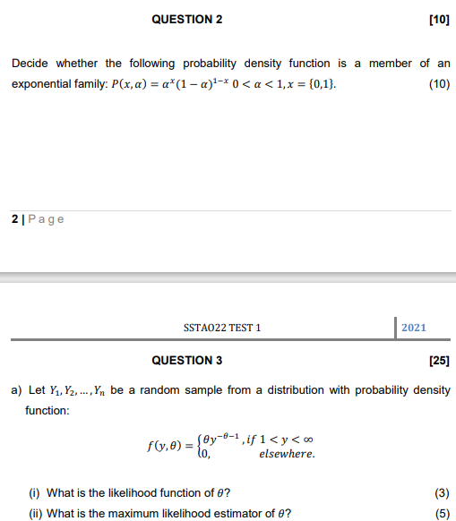 Solved QUESTION 2 [10] Decide whether the following | Chegg.com