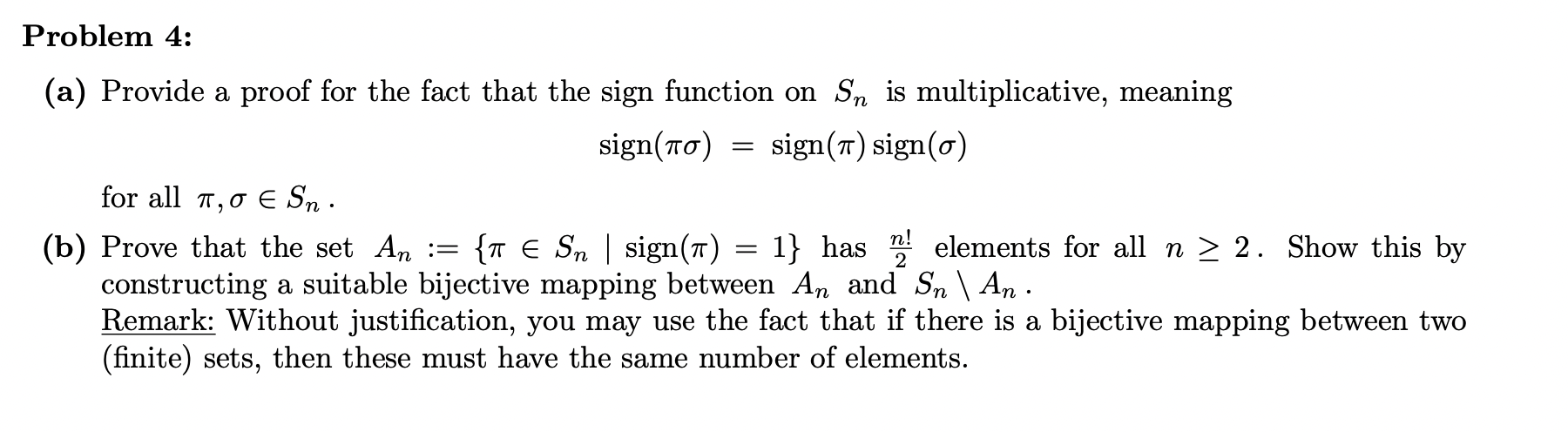 Solved Problem 4: = (a) Provide a proof for the fact that | Chegg.com