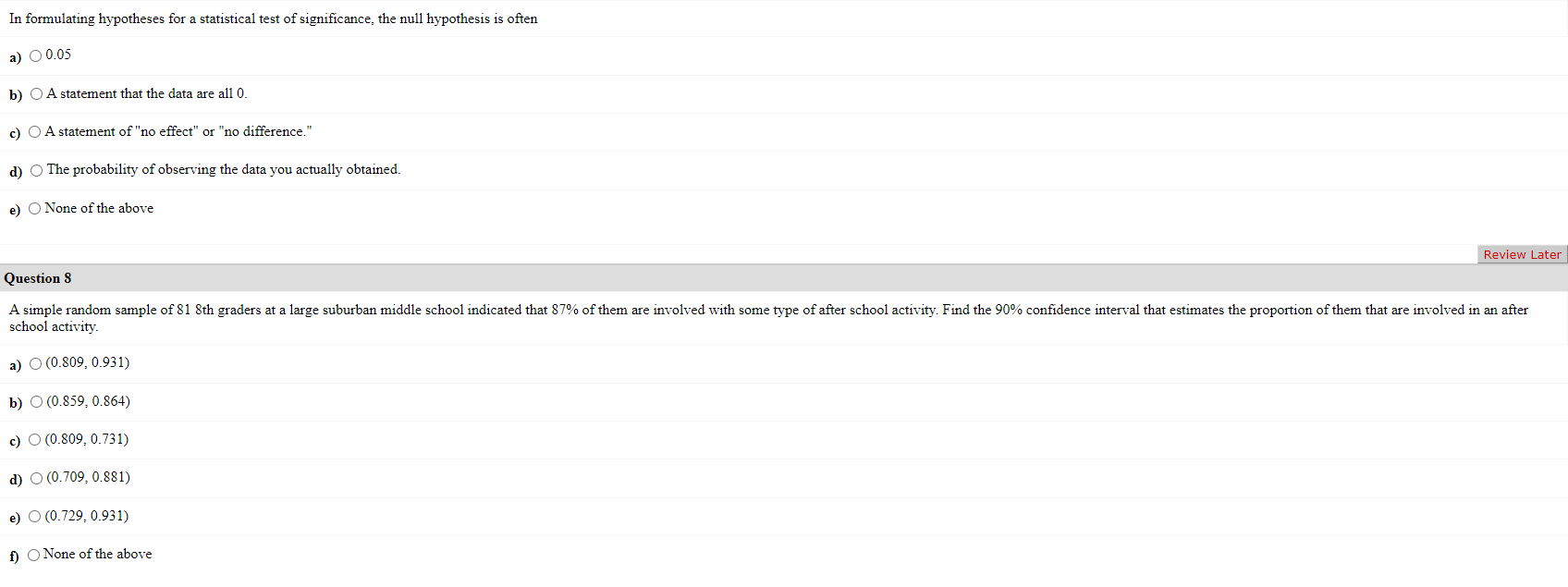Solved In formulating hypotheses for a statistical test of | Chegg.com
