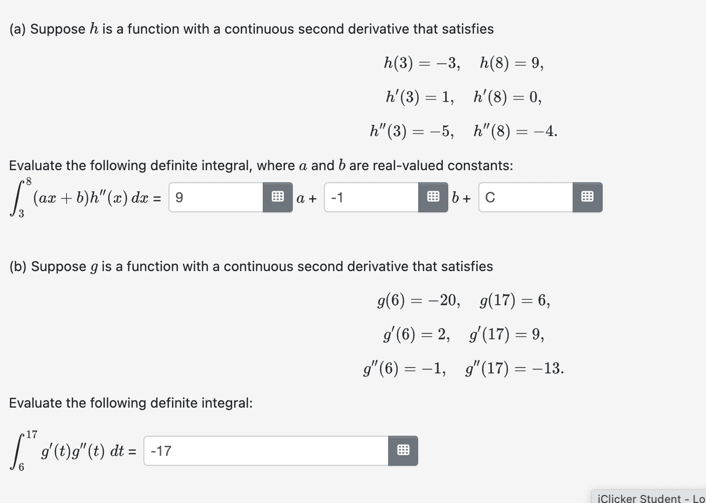 Solved (a) Suppose h is a function with a continuous second | Chegg.com