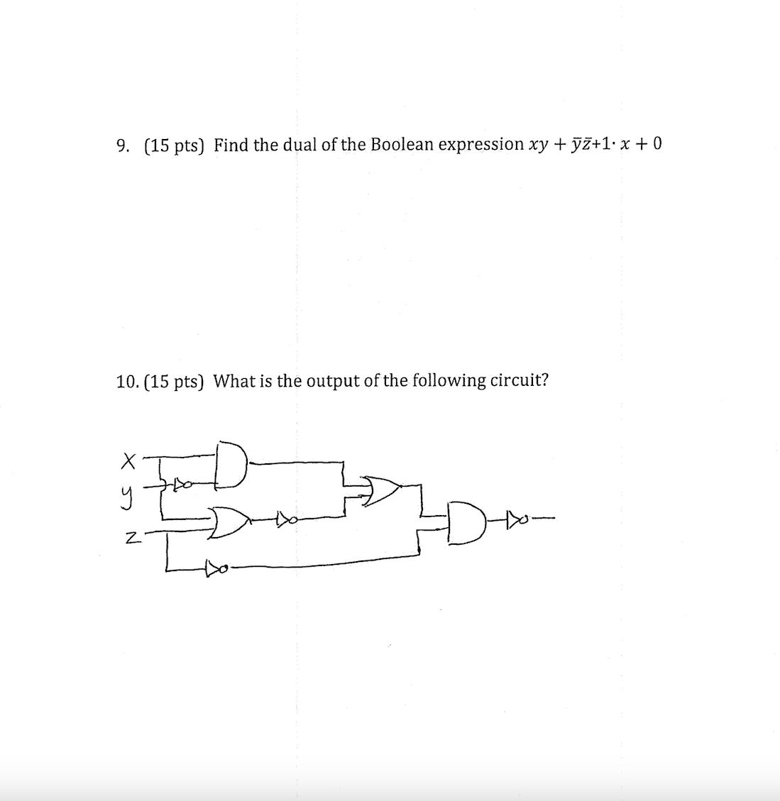 Solved (15 ﻿pts) ﻿Find the dual of the Boolean expression | Chegg.com