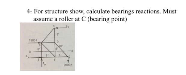 Solved For structure show, calculate bearings reactions. | Chegg.com