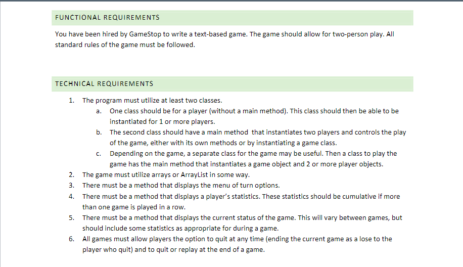 Solved 1.Develop a console-based program that allows two | Chegg.com