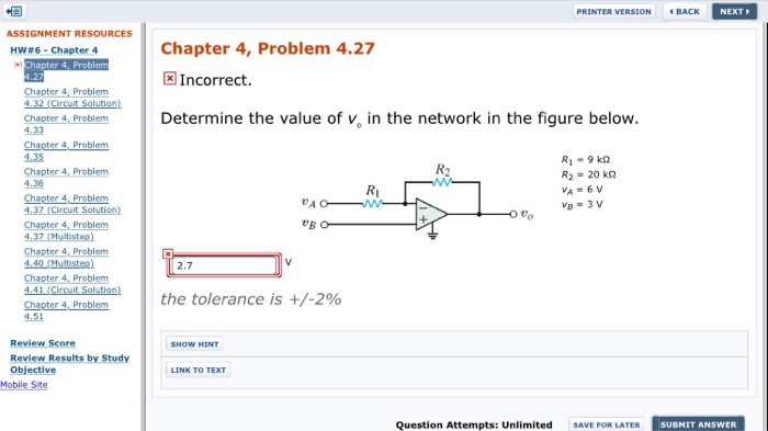 Solved PRINTER VERSION BACK ASSIGNMENT RESOURCES Chapter 4, | Chegg.com