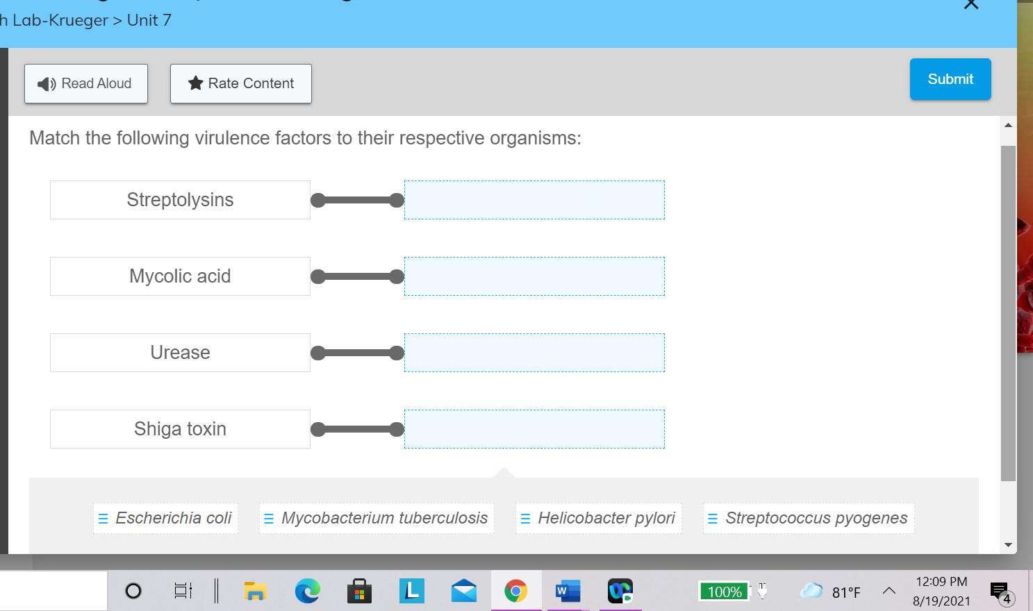 Solved X h Lab-Krueger > Unit 7 Read Aloud Rate Content | Chegg.com