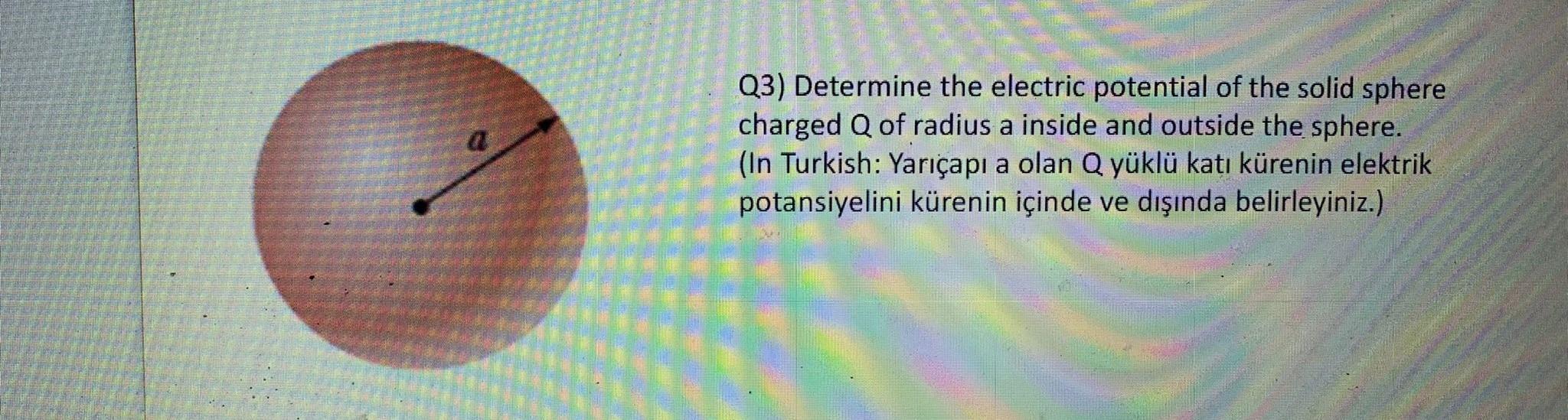Solved Q3) Determine the electric potential of the solid | Chegg.com
