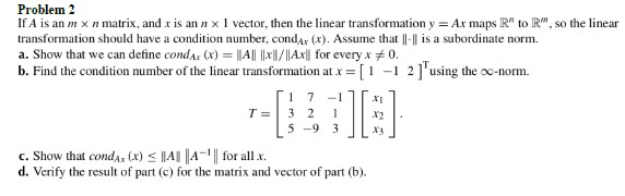 If A is an mxn matrix, and x is an nx1 vector, then | Chegg.com