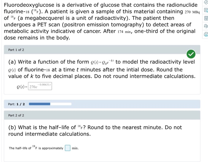 Solved Fluorodeoxyglucose is a derivative of glucose that | Chegg.com