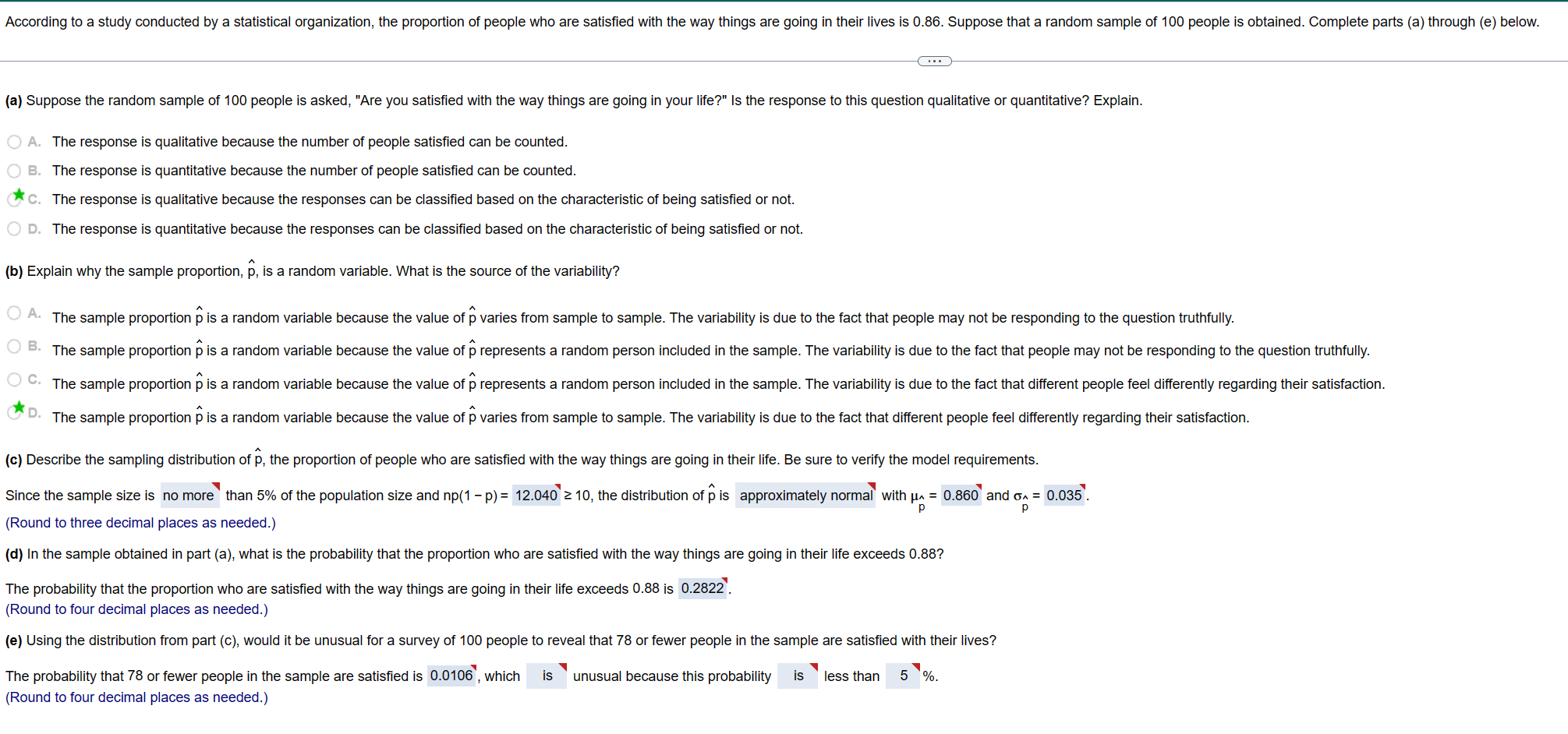 Solved The right answers are displayed can you show me the | Chegg.com