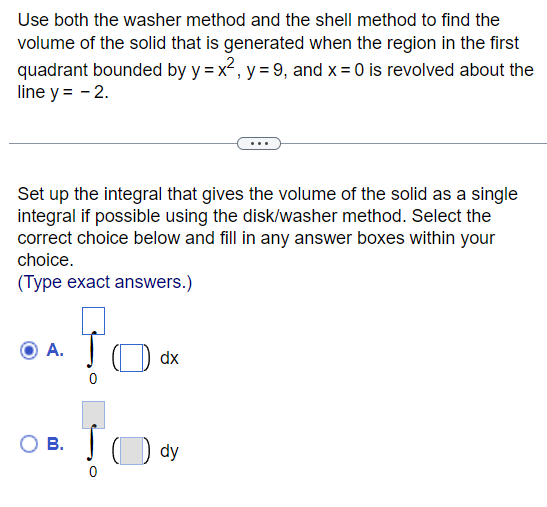 Solved Use both the washer method and the shell method to | Chegg.com