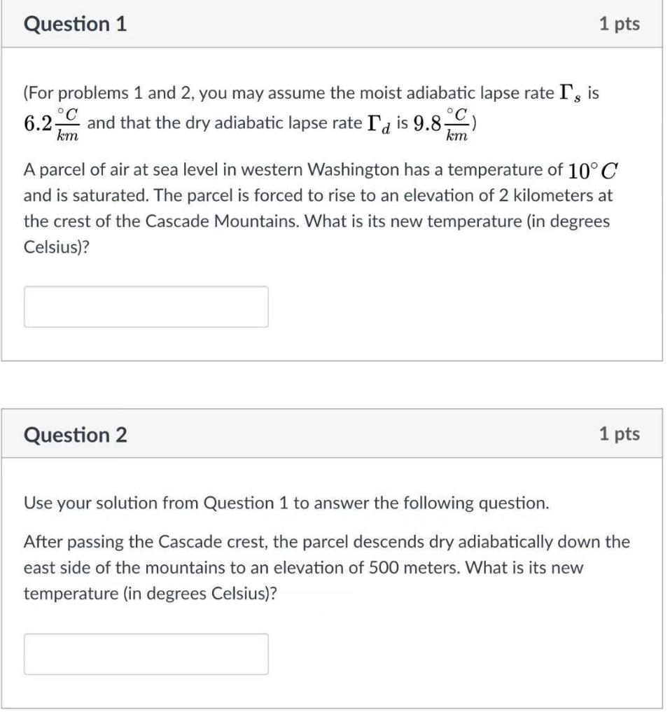 Solved Question 1 1 pts (For problems 1 and 2, you may | Chegg.com