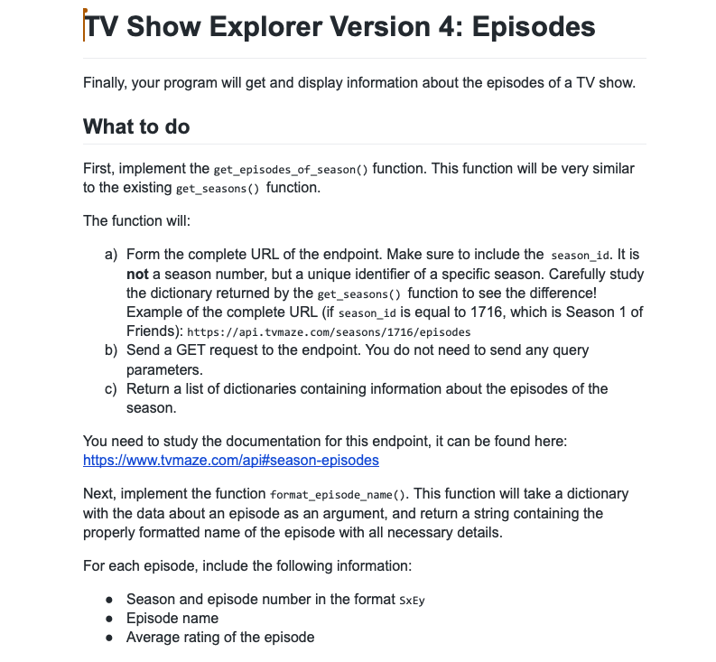 Solved Finally, your program will get and display | Chegg.com