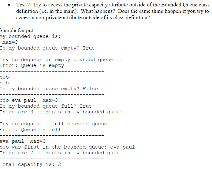Solved Exercise 1: Complete the Bounded and Circular Queue | Chegg.com