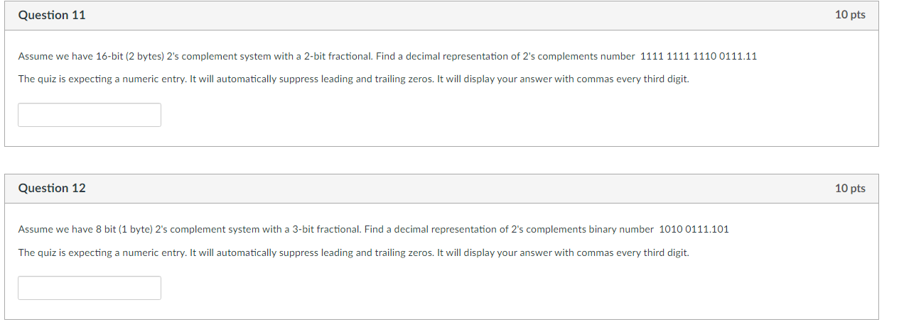 Solved Assume we have 16-bit (2 bytes) 2 's complement | Chegg.com