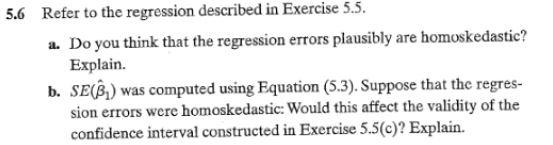Solved Solve 5.6 point a and b Exercise 5.5. is the | Chegg.com