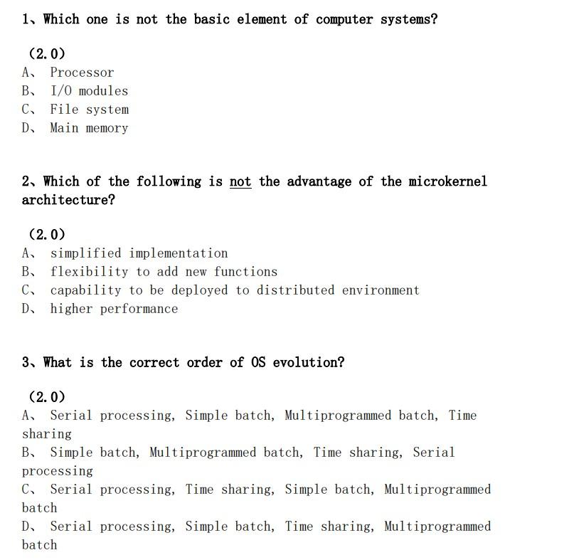 Solved Topic:Operating system I will give thumbs up for | Chegg.com
