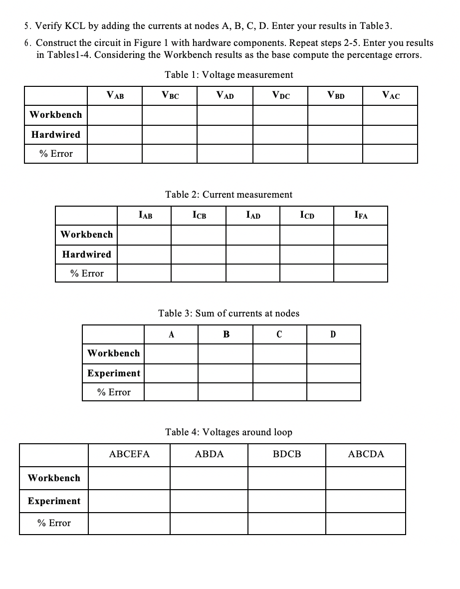Solved 5. Verify KCL by adding the currents at nodes A, B, | Chegg.com