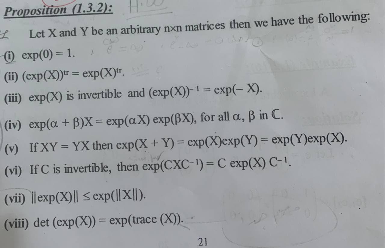 Solved Proposition (1.3.2): Let X and Y be an arbitrary nxn | Chegg.com