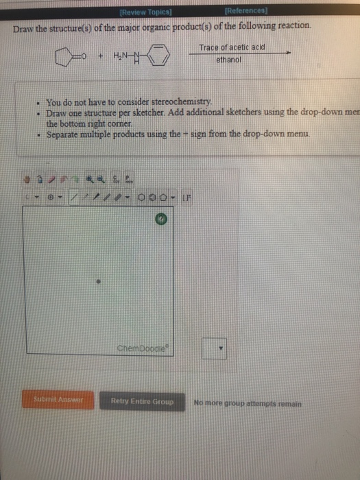 Solved Review Topics] Draw the structure(s) of the major | Chegg.com