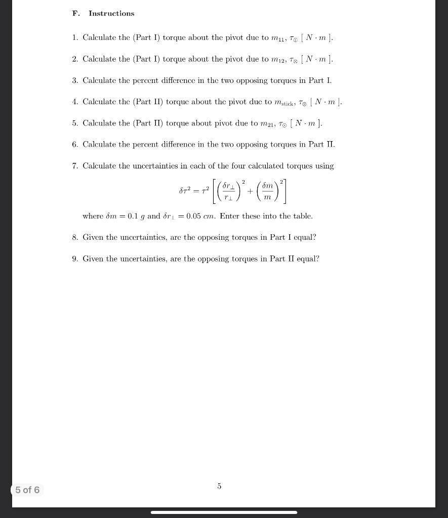 Solved I. EXPERIMENT 1.07: TORQUE A. Abstract A meter stick | Chegg.com