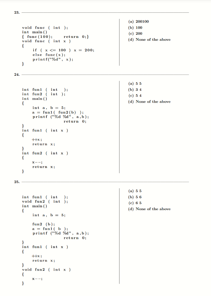 Solved what does the code in each of the questions below | Chegg.com