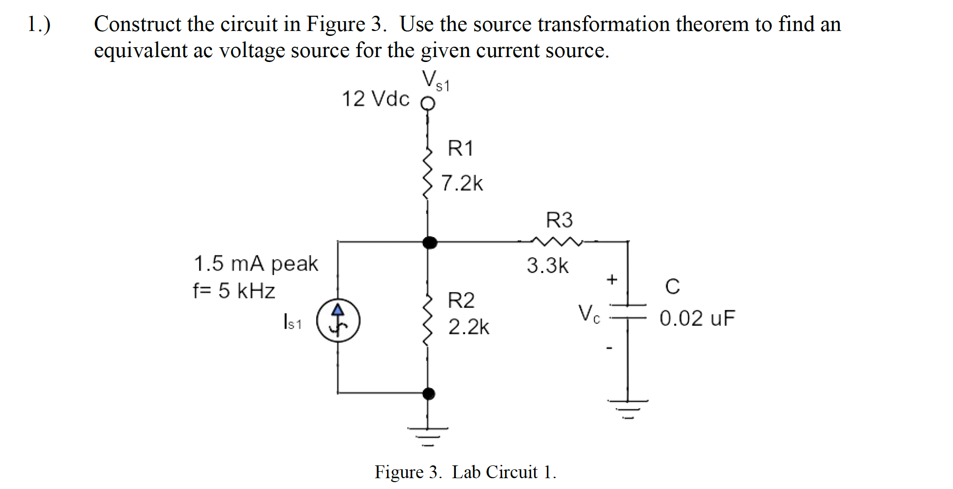 Solved Construct the circuit in Figure 3. Use the source | Chegg.com