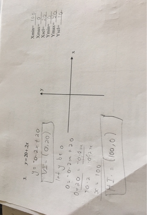 Solved y = 20 + .2x X_min = _____ X_max = ___ X_scl = | Chegg.com