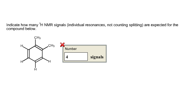 Solved Indicate how many 1H NMR signals (individual | Chegg.com