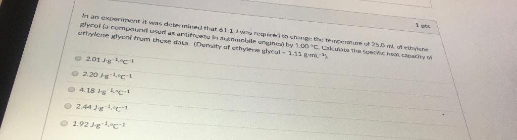 Solved In an experiment it was determined that 61.1 was | Chegg.com