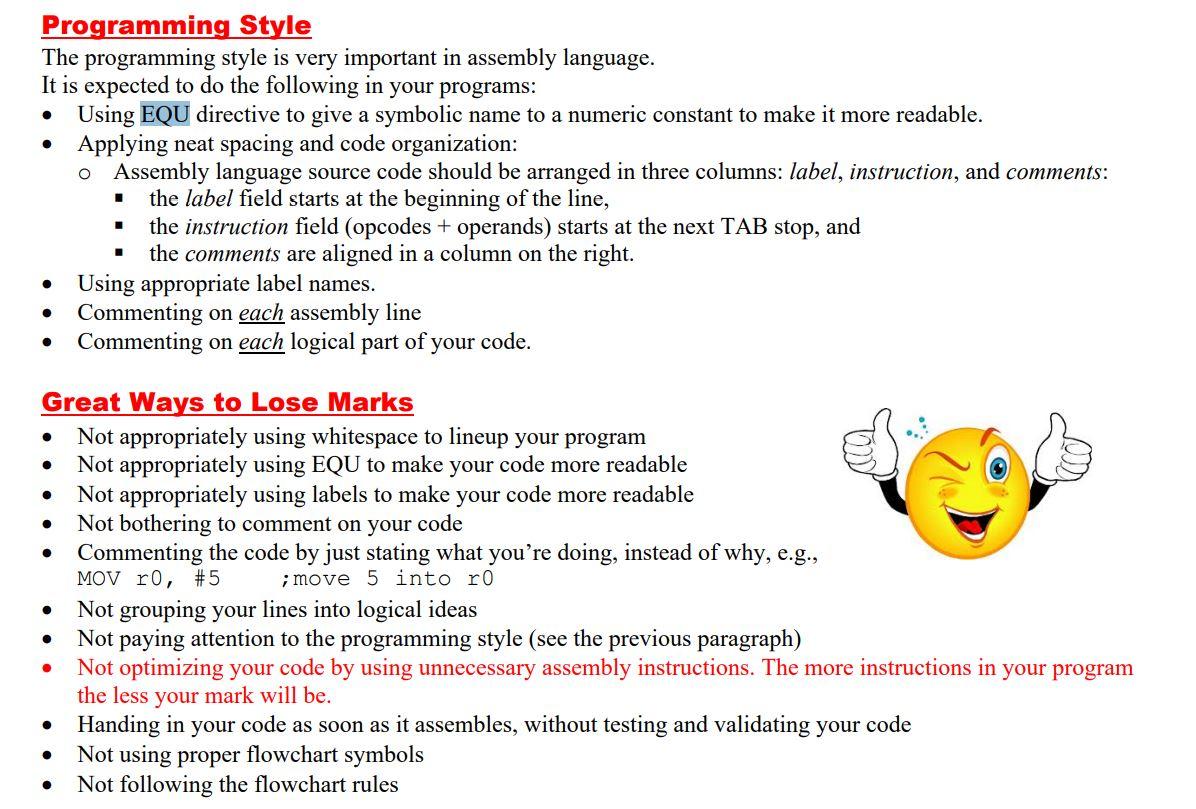 Solved Programming Style The programming style is very | Chegg.com