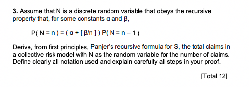 3. Assume that N is a discrete random variable that | Chegg.com