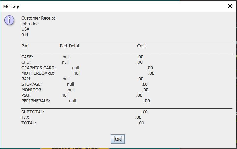 Solved Please help me align this Java display on GUI: Here | Chegg.com