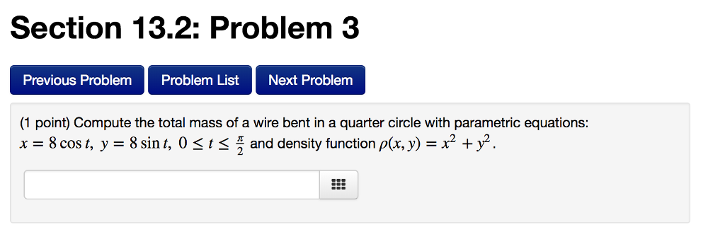 Solved Section 13.2: Problem 3 Previous Problem Problem List | Chegg.com