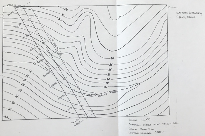 Solved Road Profile Use the attached Spring Creek contour | Chegg.com